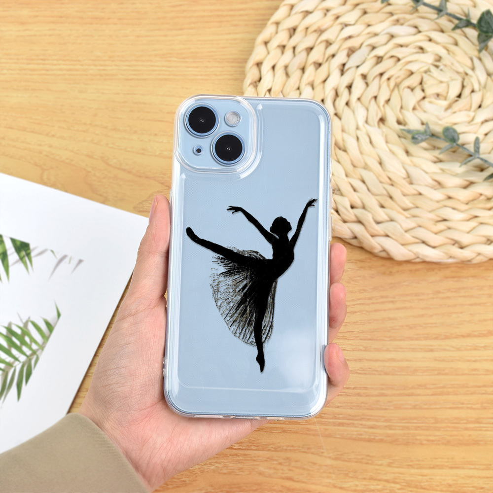 Simple Line Pattern Print Tpu Transparent Protective Phone - Temu United Kingdom