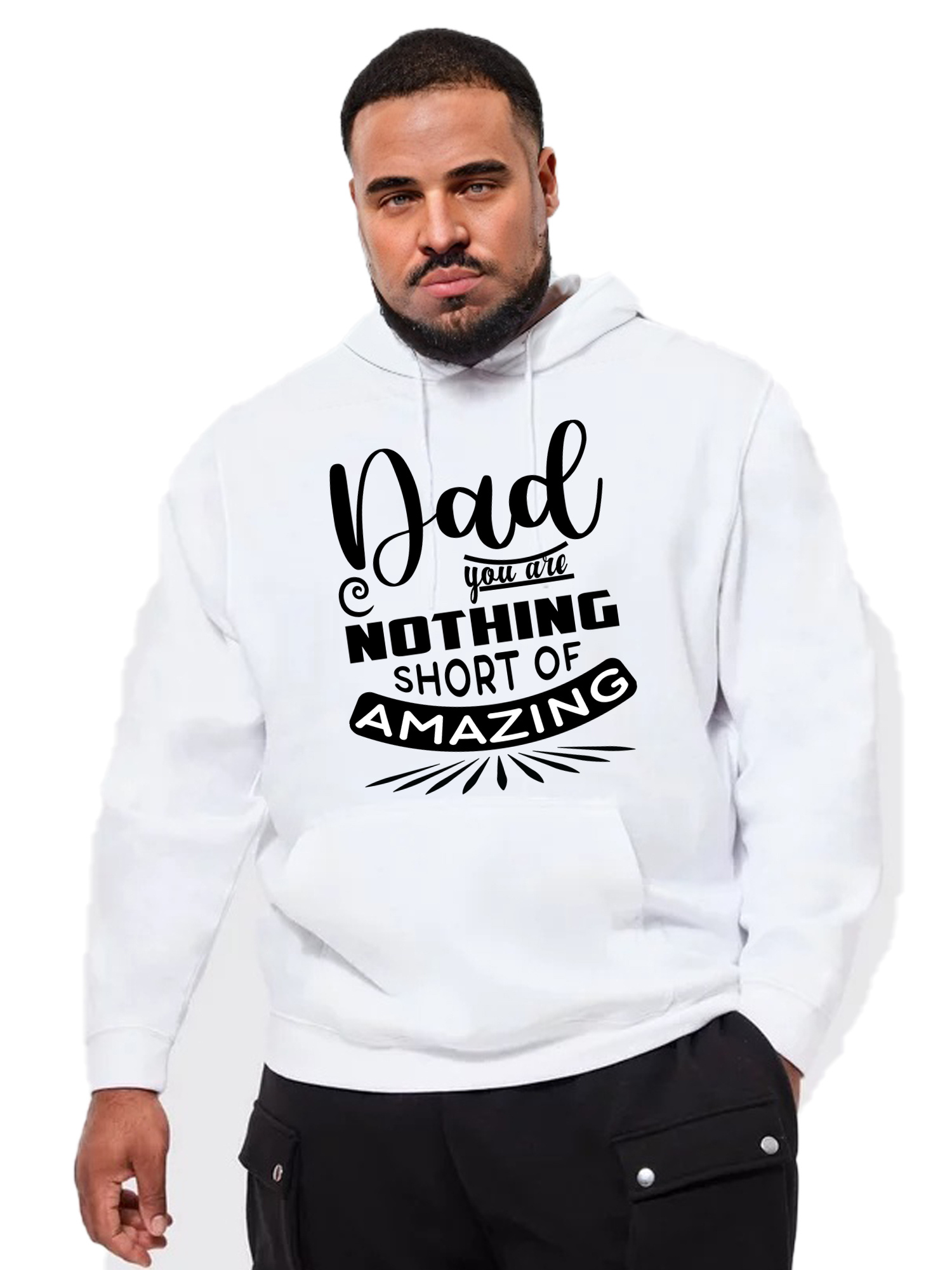 Mens Trendy Amazing Dad Pattern Print Hoodies Drawstring - Temu Australia