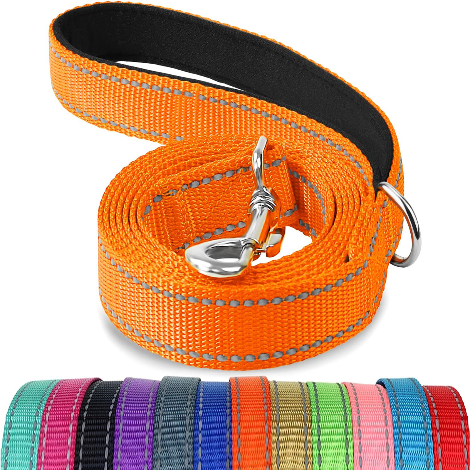 Reflective Padded Handle Nylon Dogs - Temu United