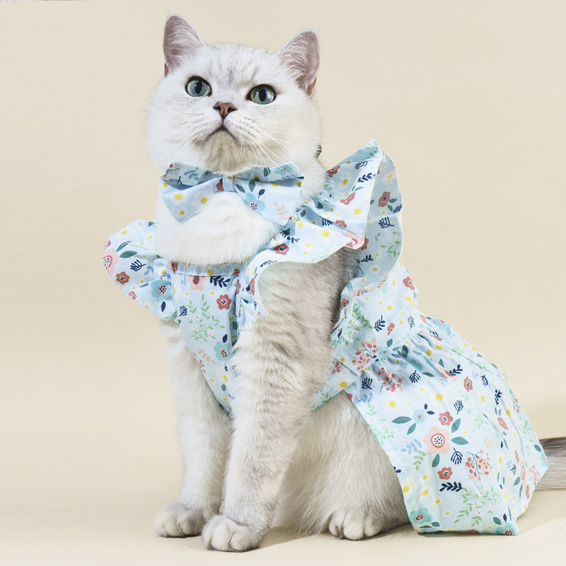 Pet Dresses For Small Medium Dogs Cats Cotton Pet Clothes Colorful ...
