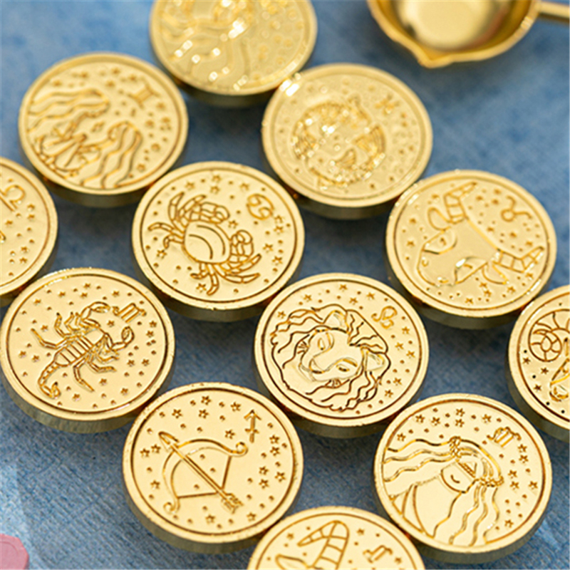 12 constellation Wax Seal Stamp Diy Seals Envelopes Postcard - Temu