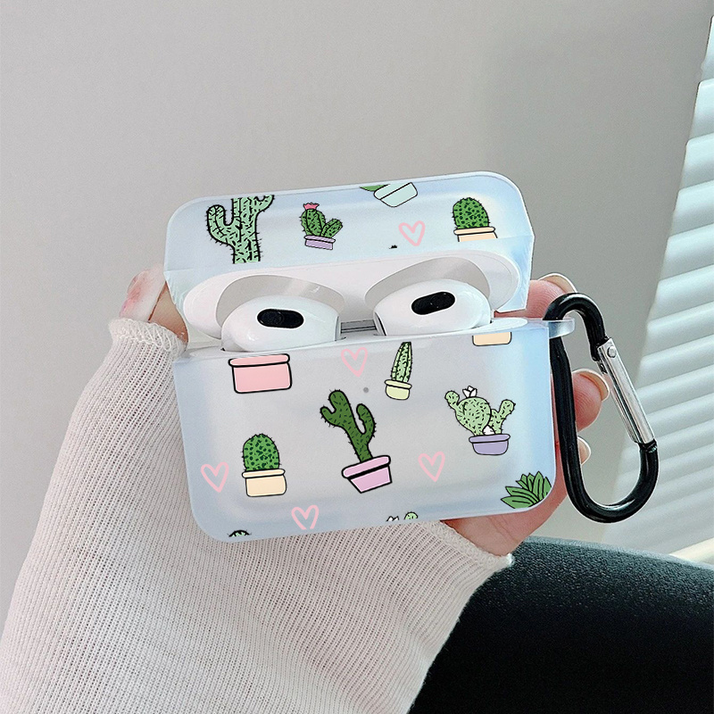 Cartoon Cactus Graphic Pattern Wireless Headphone Case For Airpods1 2 ...