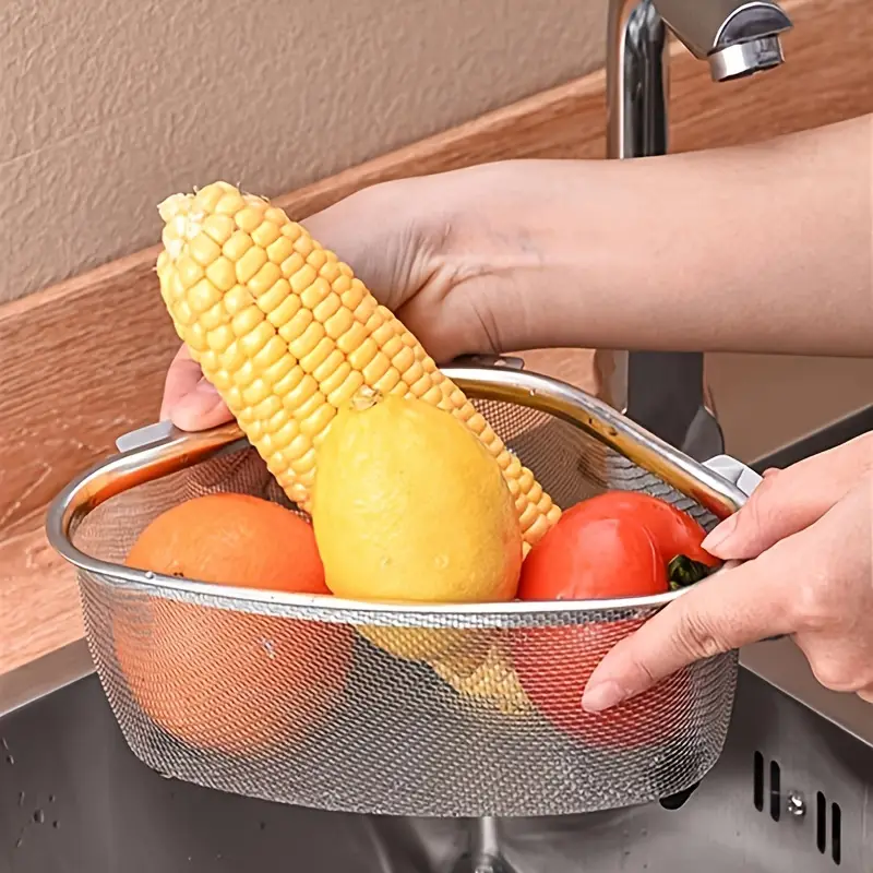 Drainer Basket Triangular Sink Drainer Basket Strainer Temu