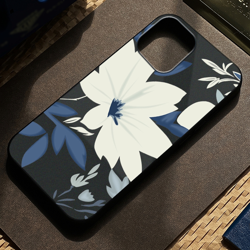 White Flower Pattern Silicon Phone Case - Temu United Kingdom