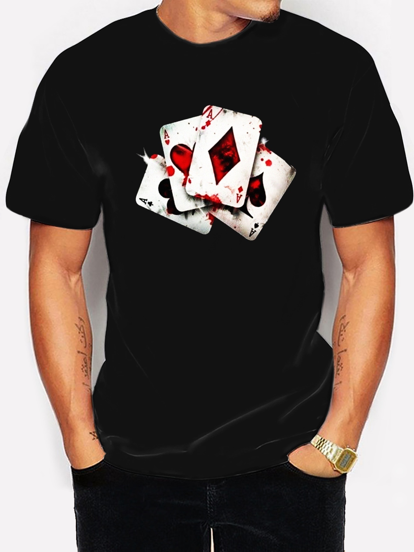 Poker Card Trendy T shirt Men Plus Size Comfy Summer Graphic - Temu ...