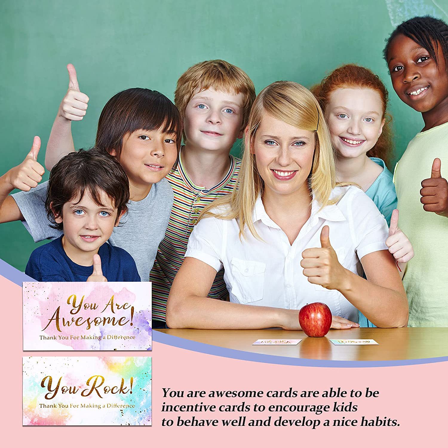 Awesome Cards Colorful ‘thank Making A Difference’ Cards - Temu