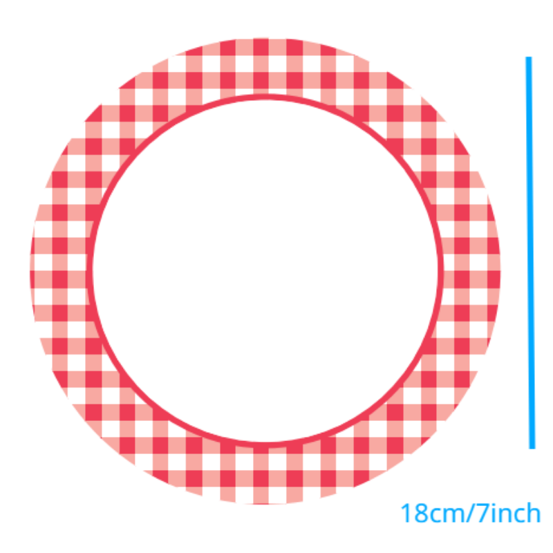 20pcs Red Plaid Theme Party Supplies Paper Plates Paper Cups Tissue ...