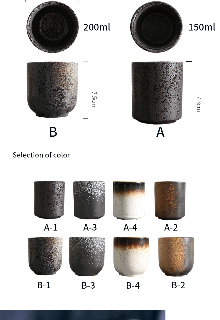 Japanese Style Coffee Cup Teacup Water Cup Stoneware Ceramic - Temu