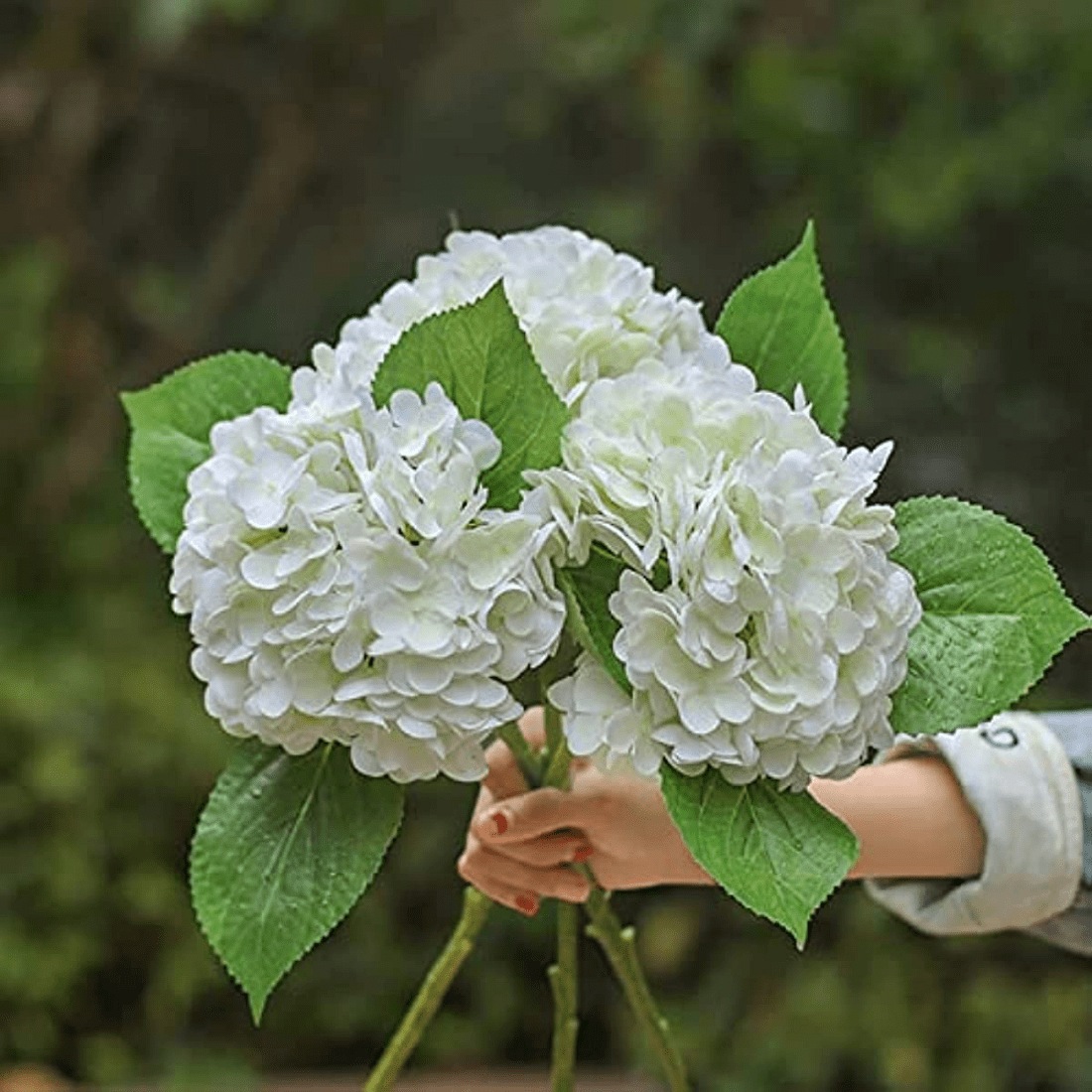 White Artificial Hydrangea Flower Large Natural Lifelike - Temu Ireland