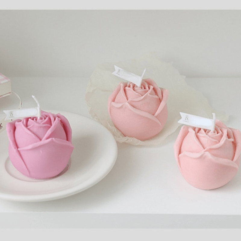 molde silicona flor rosa molde vela diy molde - Temu Mexico