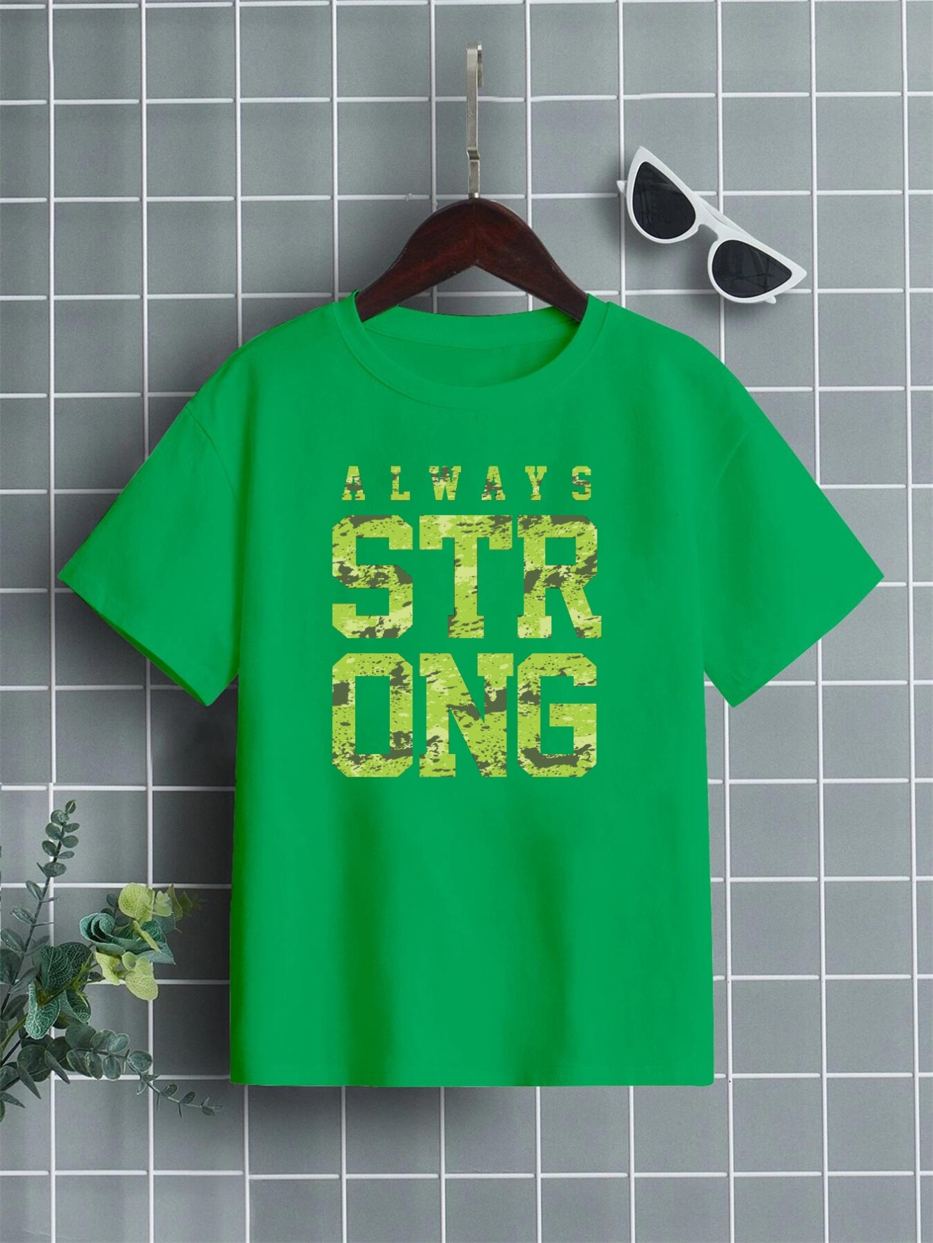 Boys Girls Teen Casual "always Strong" Round Neck T shirt - Temu Norway