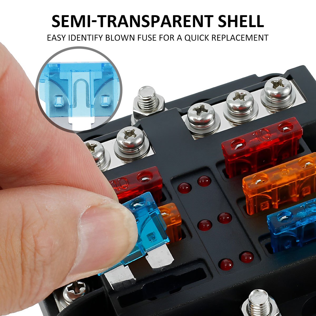 6 Way Fuse Box 32v Circuit Blades Fuse Block Fuse Box Temu Australia