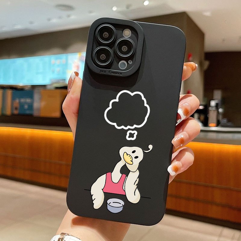 Thinking Duck Graphic Pattern Silicone Phone Case Iphone 14 - Temu New ...