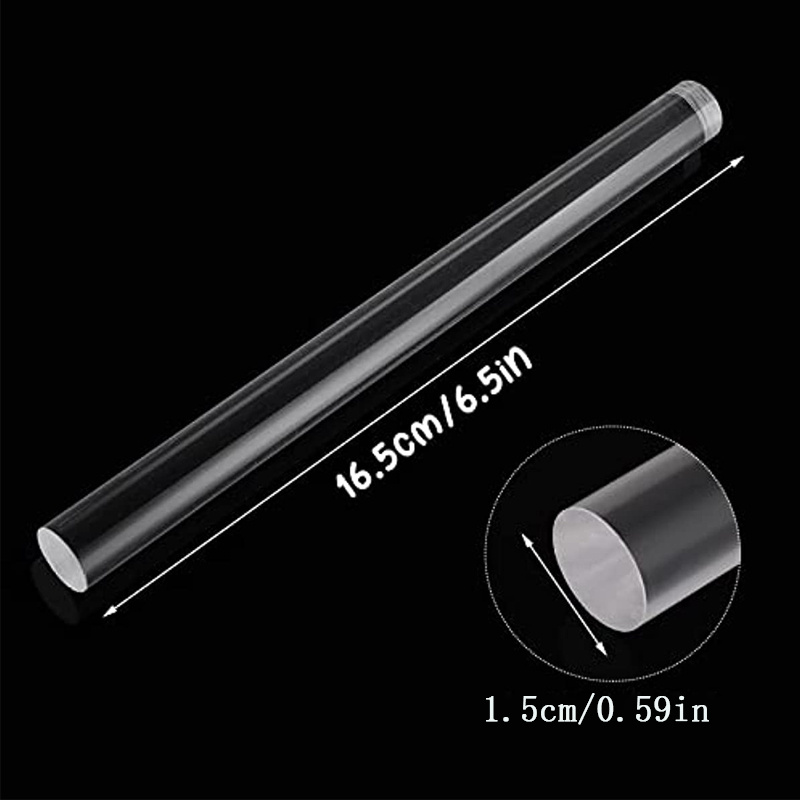 4 Acrylic Round Rods Clay Rollers 6 5 0 59 Inch Polymer Clay Rods ...