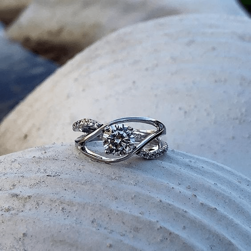 1pc Men's Luxury Stylish Ring Small Geometric Line Cross Ring Super ...