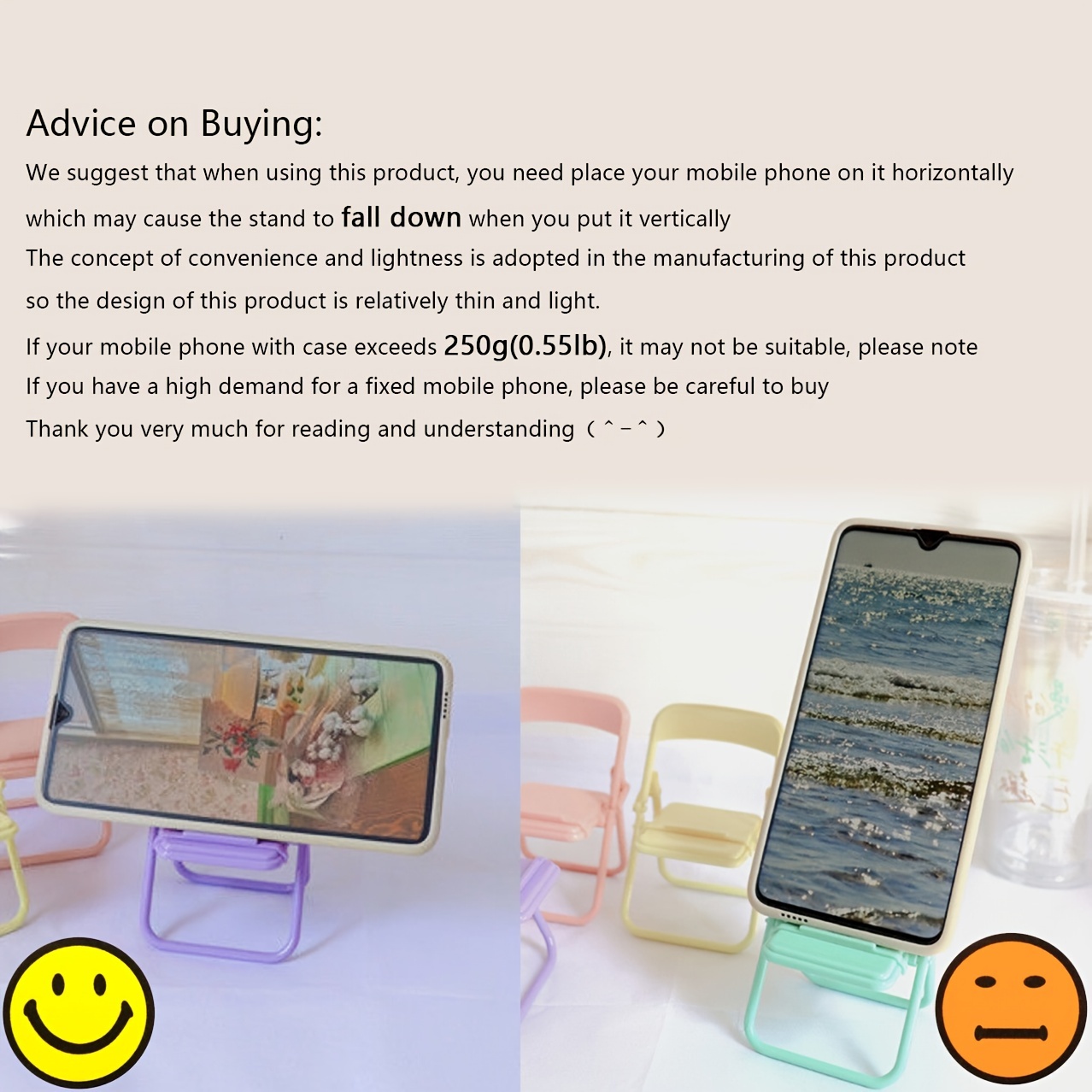 Desktop Cell Phone Holder Cartoon Folding Chair Shape Stand - Temu