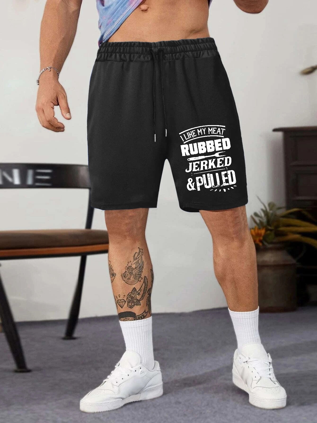 Plus Size Like Meat Print Men's Stylish Letter Graphic - Temu Canada