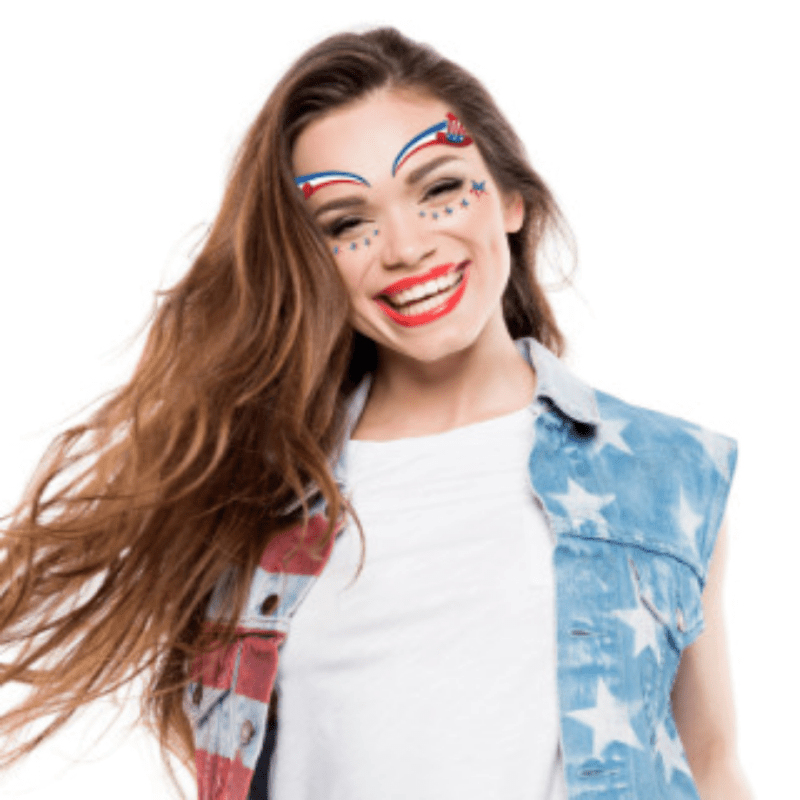 American Patriotic Day.themed Face Stickers.tattoo - Temu Ireland