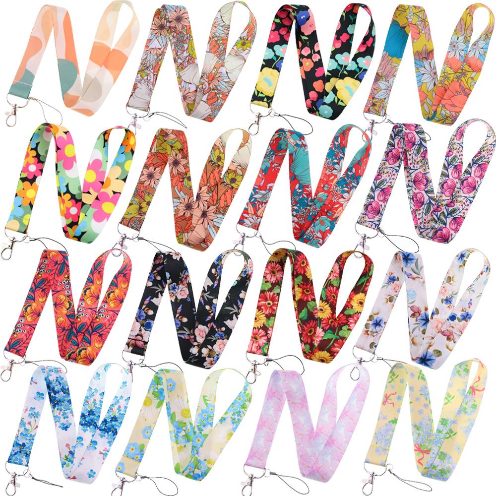 Flowers Daisy Tulip Neck Strap Lanyards Keys Keychain Badge - Temu Canada