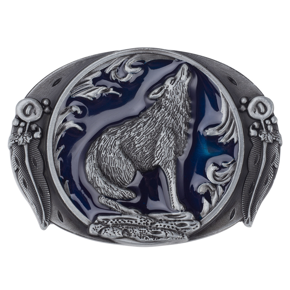 Retro Casual High Quality Alloy Wolf Belt Buckle Western Cowboy Belt ...