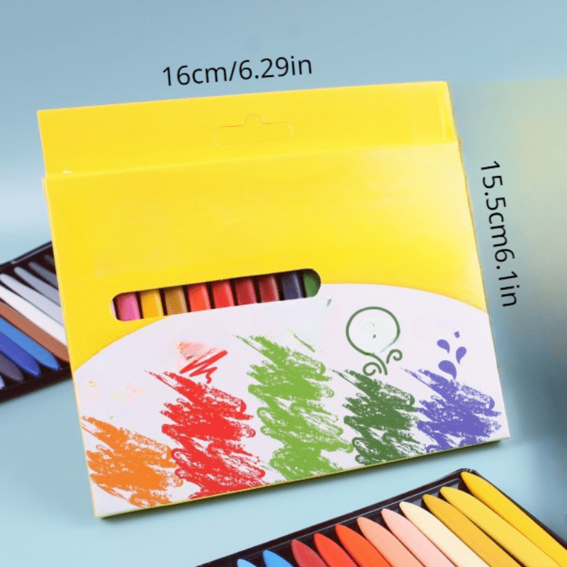 Cartoon Children Get Their Hands Dirty Plastic Triangular Crayons 18 ...