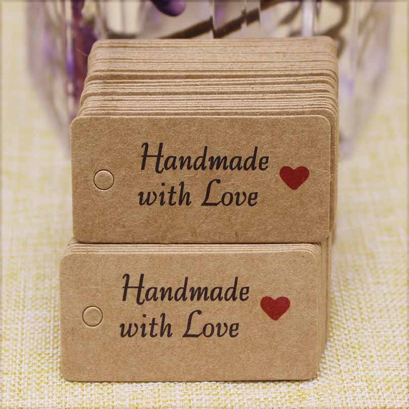 Diy Rectangular Kraft Paper Tag Diy Baking Gift Labels - Temu United ...