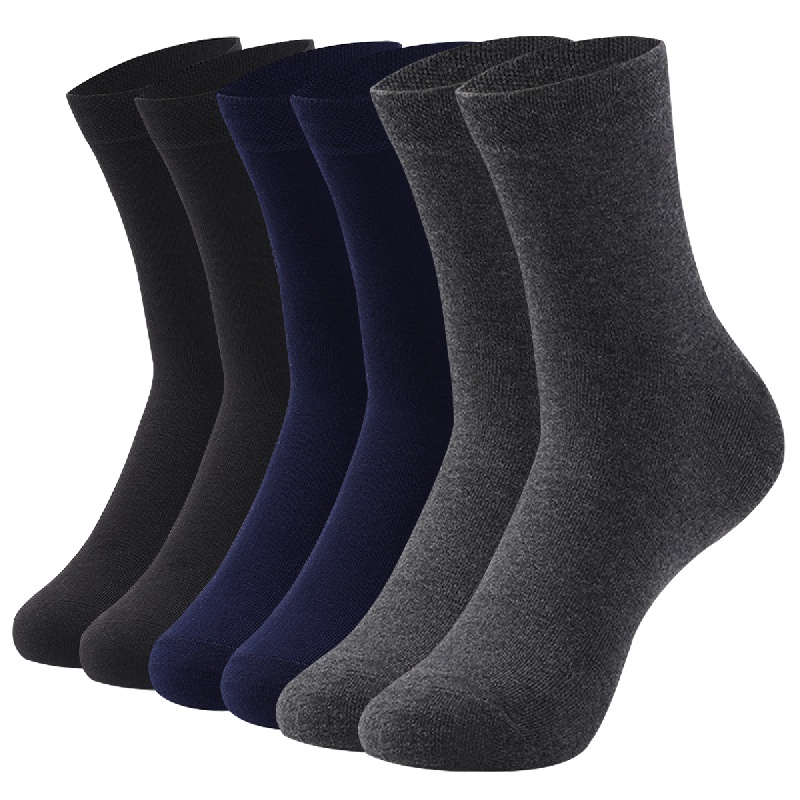 Men's Pure Cotton Solid Color Sweat Absorbing Business Socks - Temu Canada