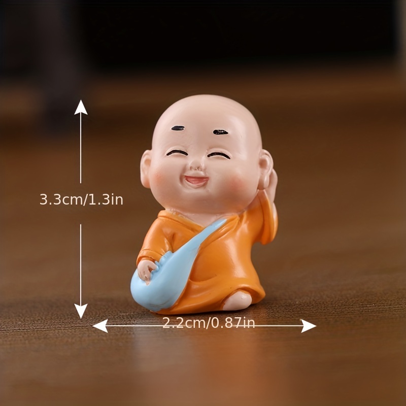 1pc Little Monk Statues For Outdoor Courtyard Micro Landscaping Resin ...
