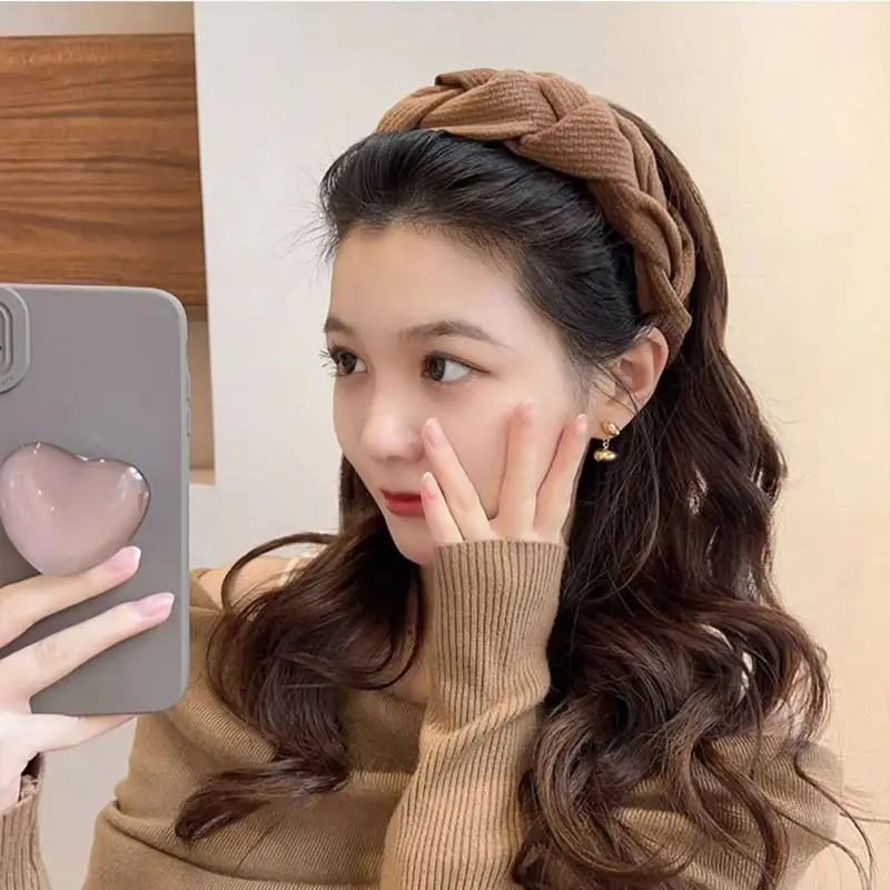 Women Padded Headband Thick Braided Hair Band Nonslip Hair Temu Australia