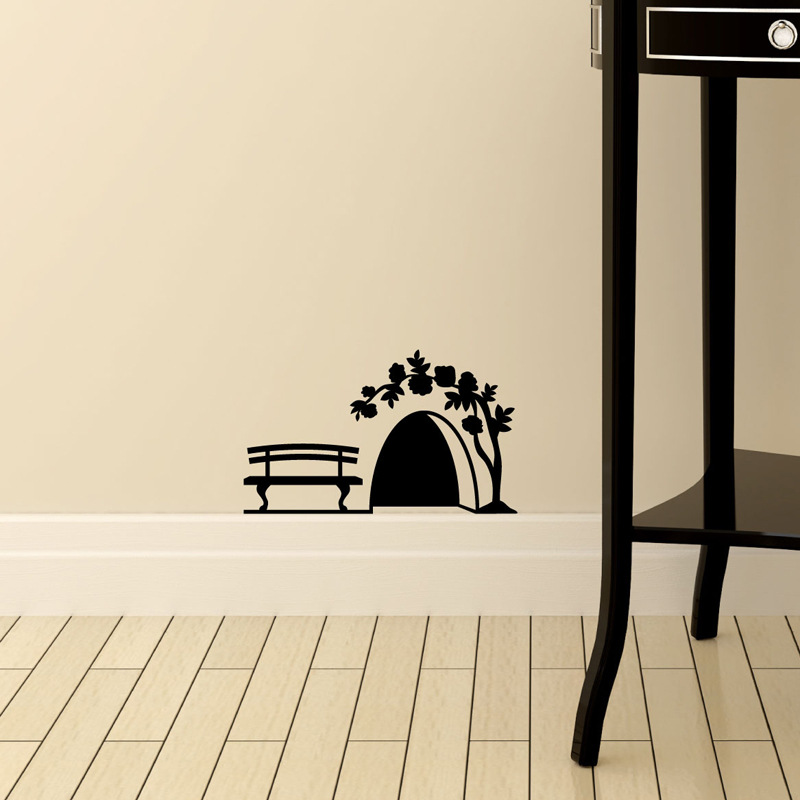 1 Pc Personalized Creative Mouse Hole Wall Sticker Bedroom Study Living ...
