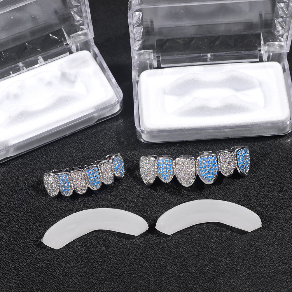 Iced Bling Full Zirconia Teeth Grills Unisex Cubic - Temu