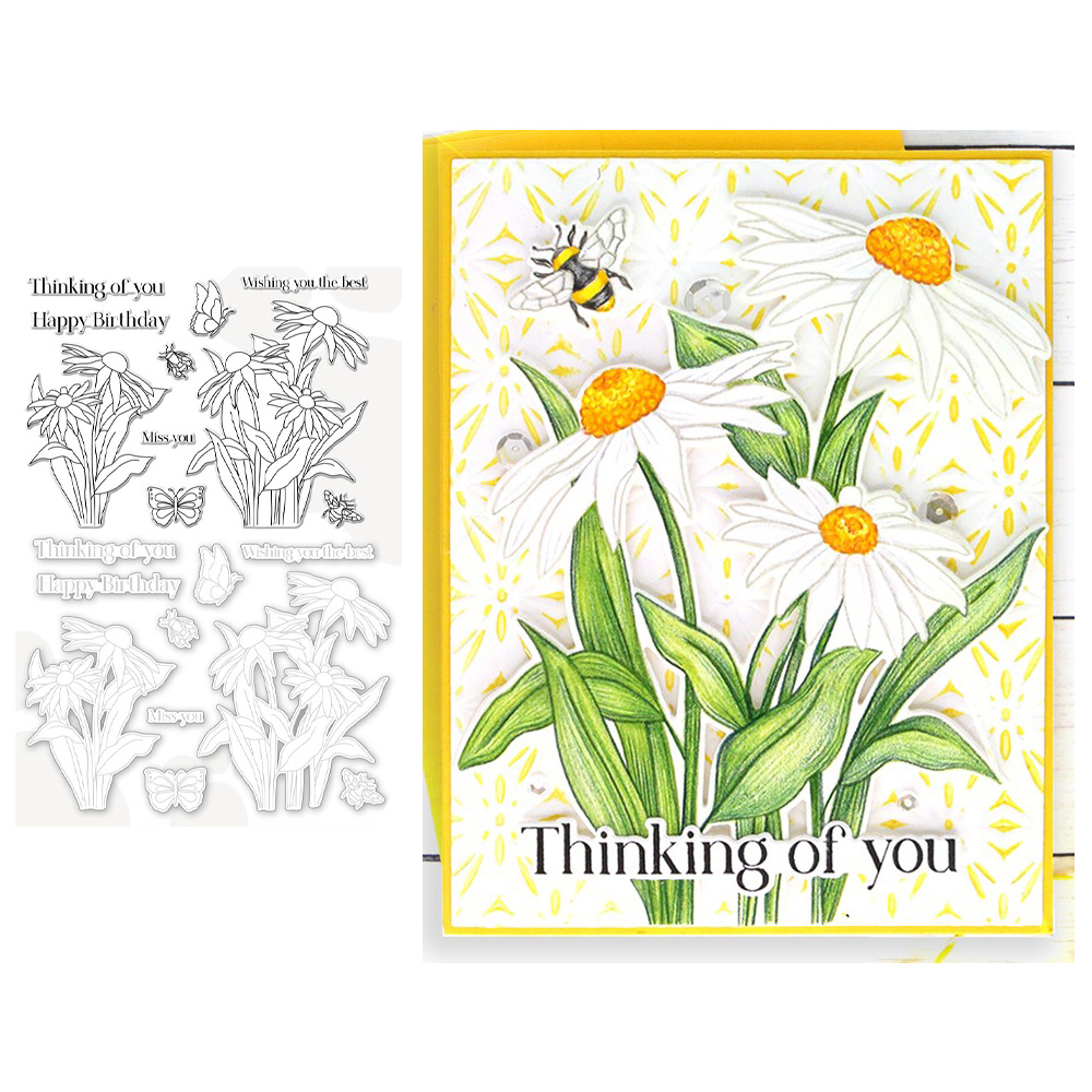 Daisy Stamp Scrapbooking Card Album Paper Craft Transparent - Temu Ireland