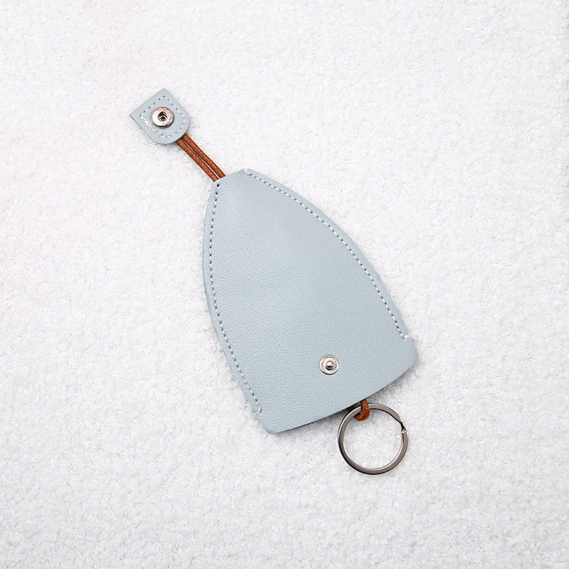 1pc Car Key Case Waterproof Pull Out Type Faux Leather Key Keychain ...