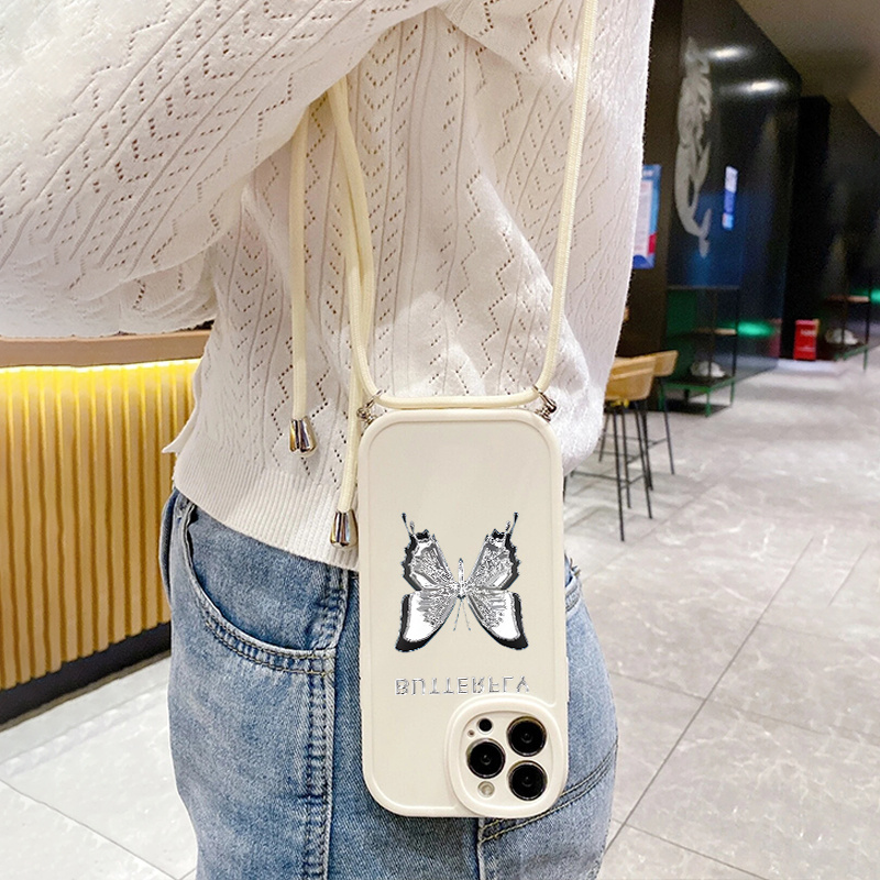 Black White Butterfly2 Graphic Pattern Anti fall Silicon - Temu United ...