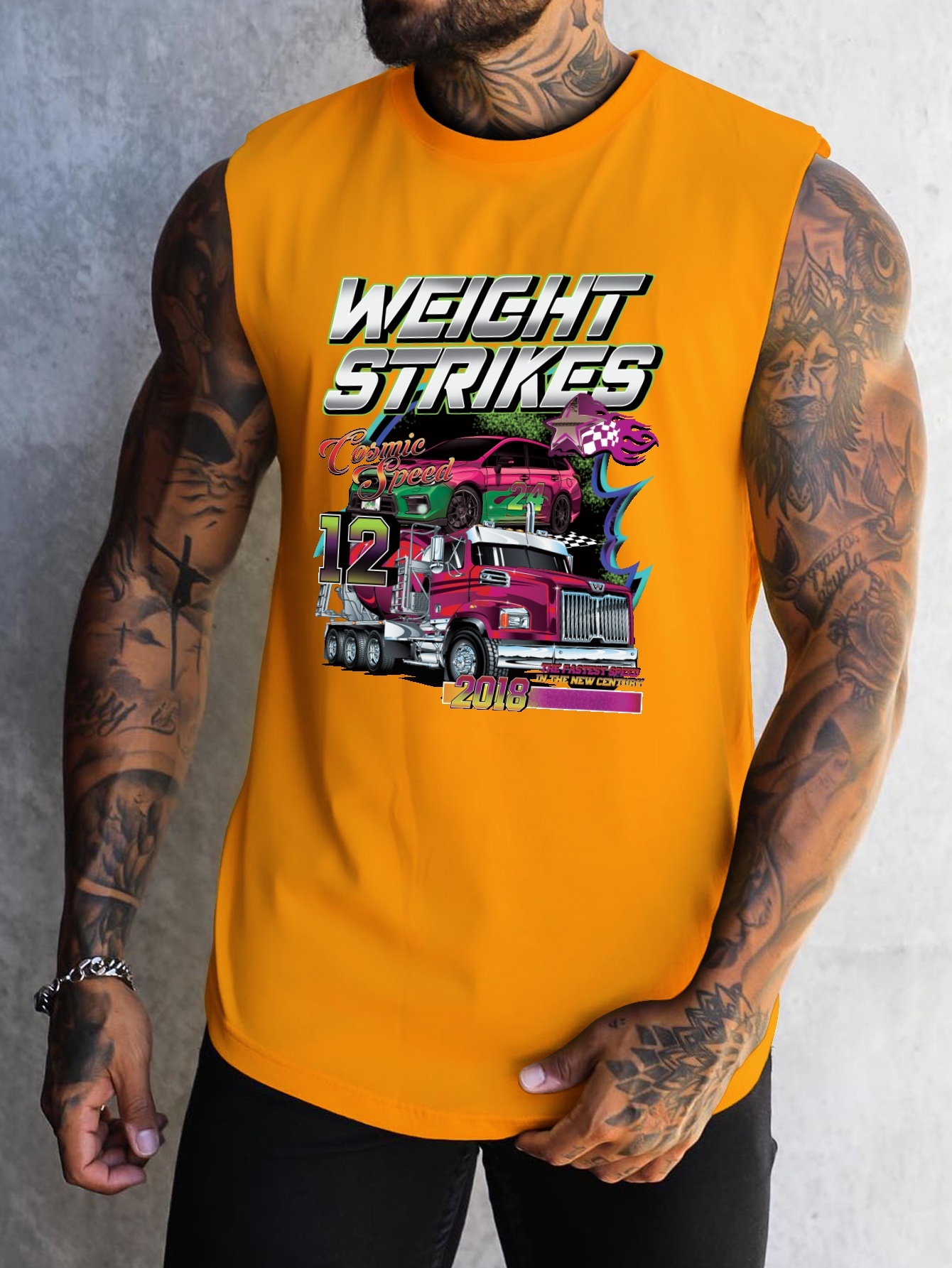 men’s a shirt tanks 'weight ' print singlet - Temu Ireland