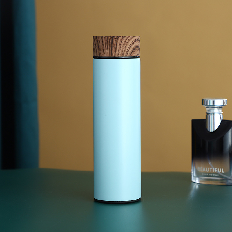 500ml 16 9oz Creative Wood Grain Outdoor Camping Thermos Cup 304 ...