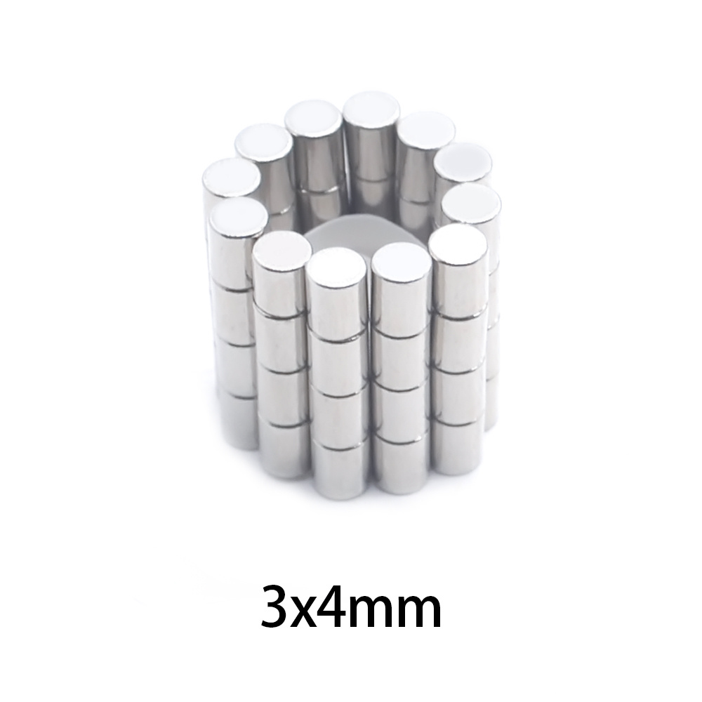 50pcs 3x4 Mm Mini Rare Earth Disc Neodymium Magnets 3 4mm Craft Round ...