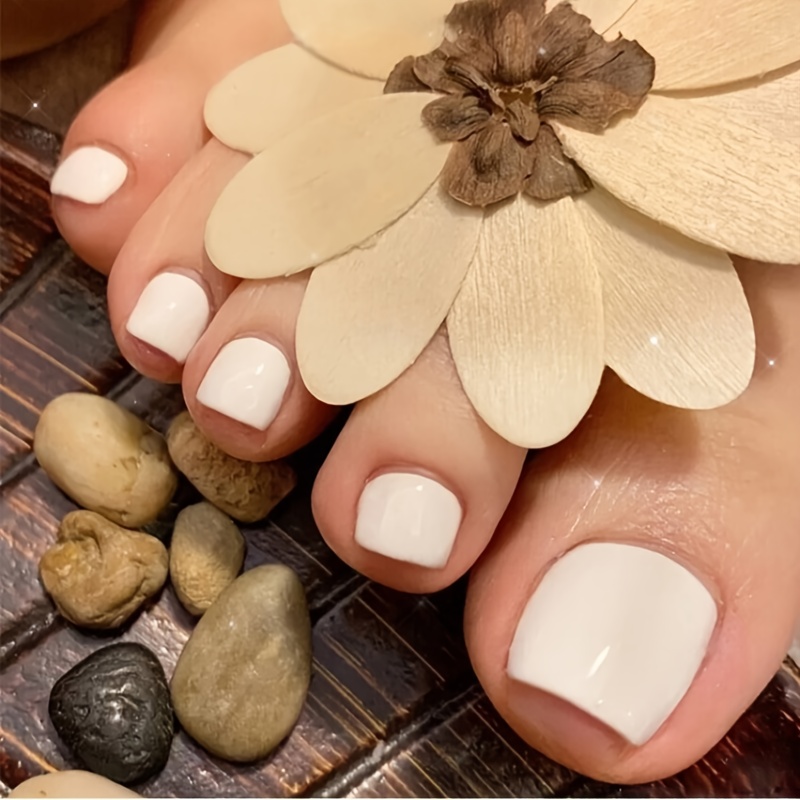 St. Patrick's Day False Toe Nail Set - Glossy Acrylic Design For Women ...