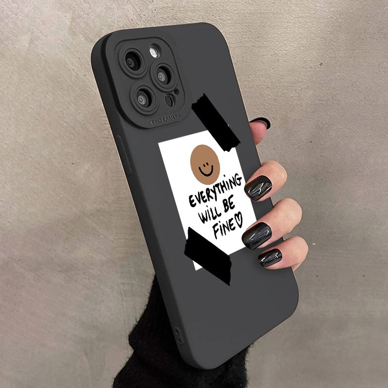 English Sticker Graphic Pattern Silicone Phone Case Iphone - Temu New ...