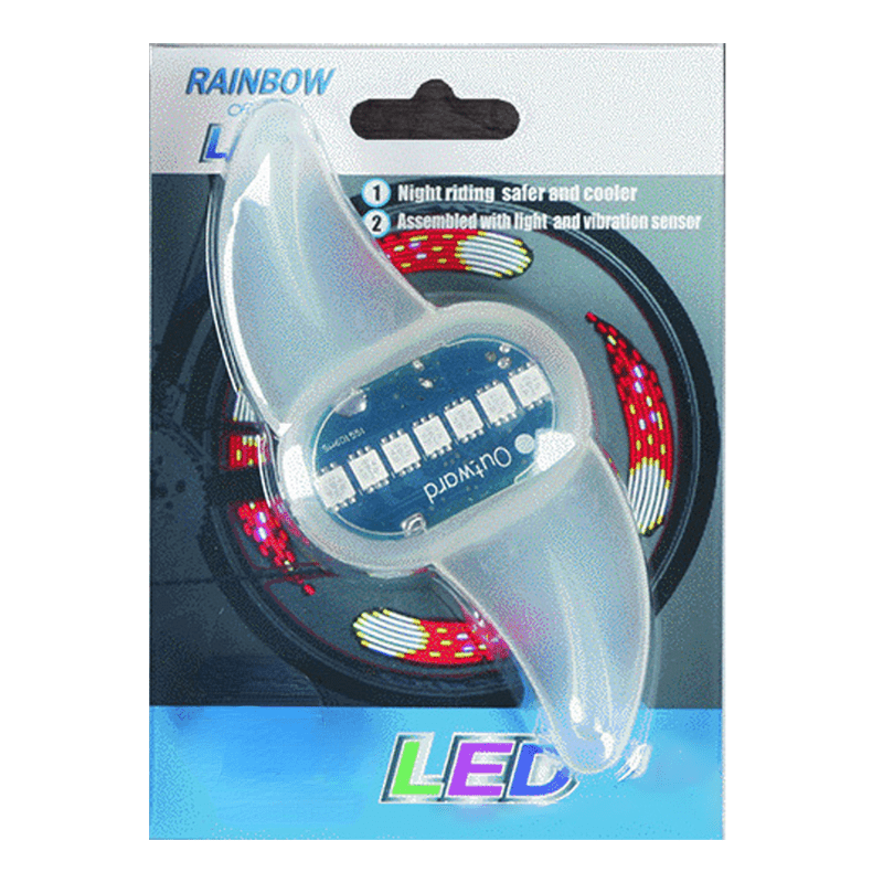 7 Led Bike Spoke Light 30 Modes Colorful Night Cycling Bicycle Wheel ...