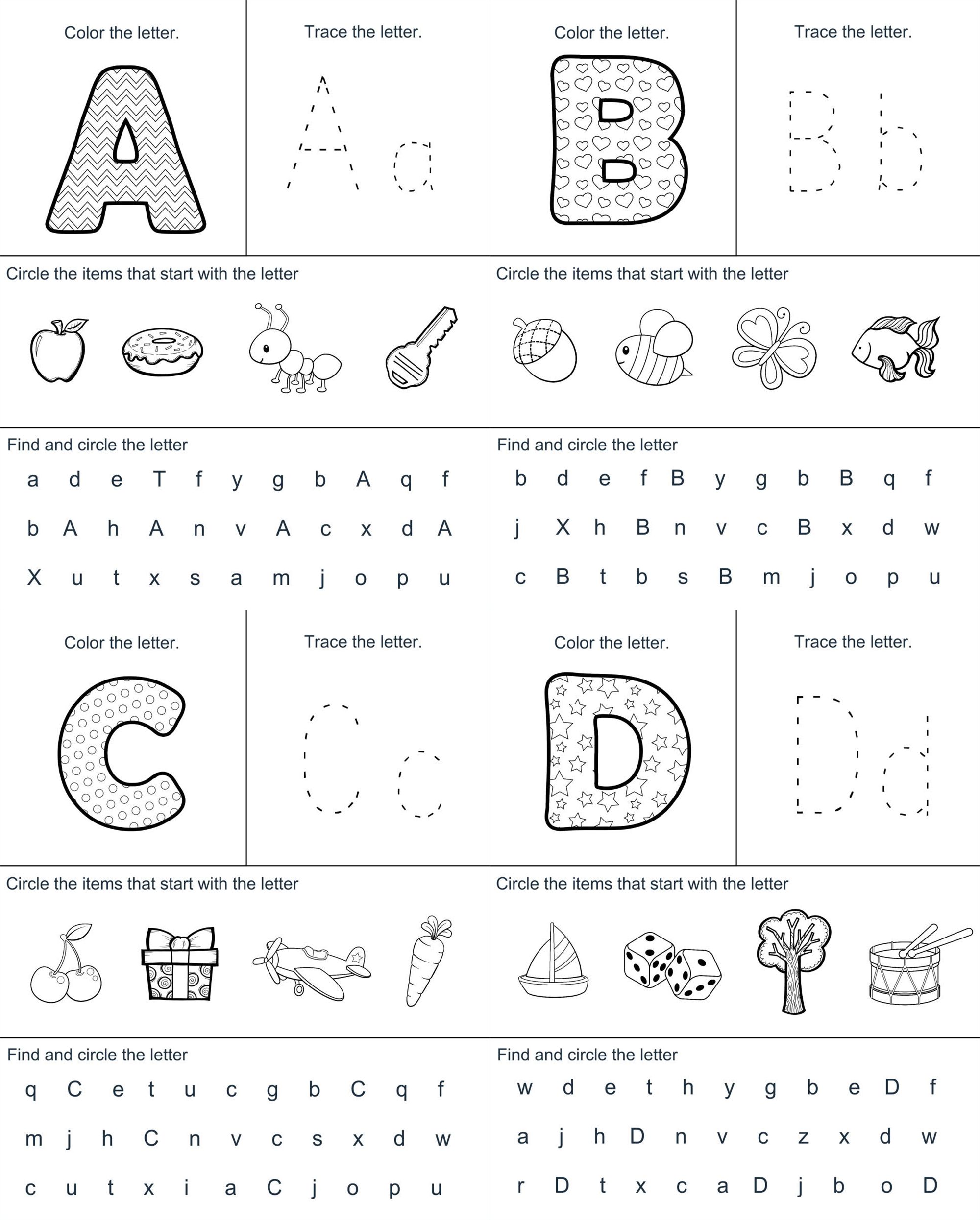 A z Alphabet 26 Letters Preschool Homework Workbook Baby - Temu