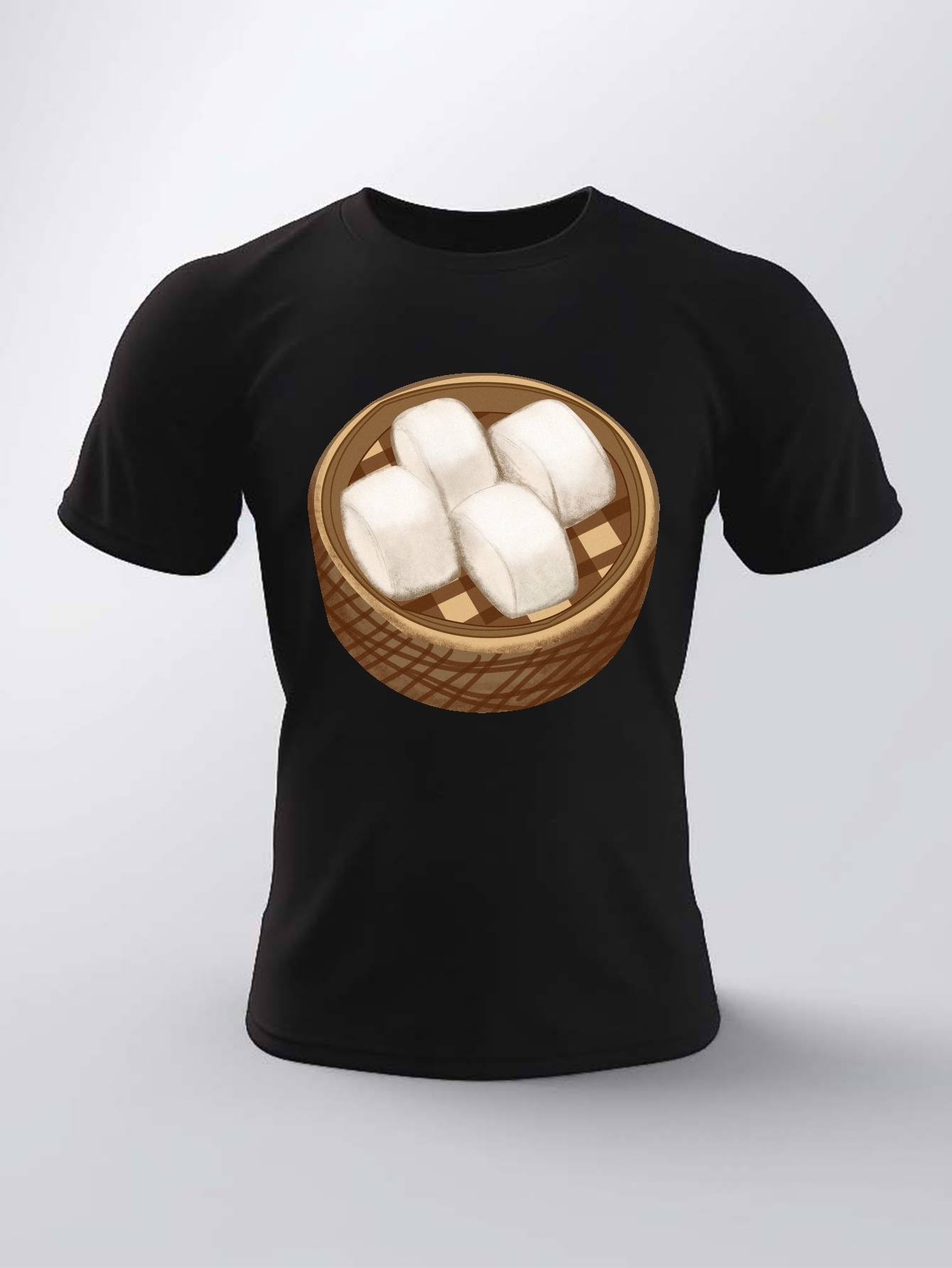 Yummy Food Series Graphic Plus Size Men's T shirts Bun Print - Temu New ...