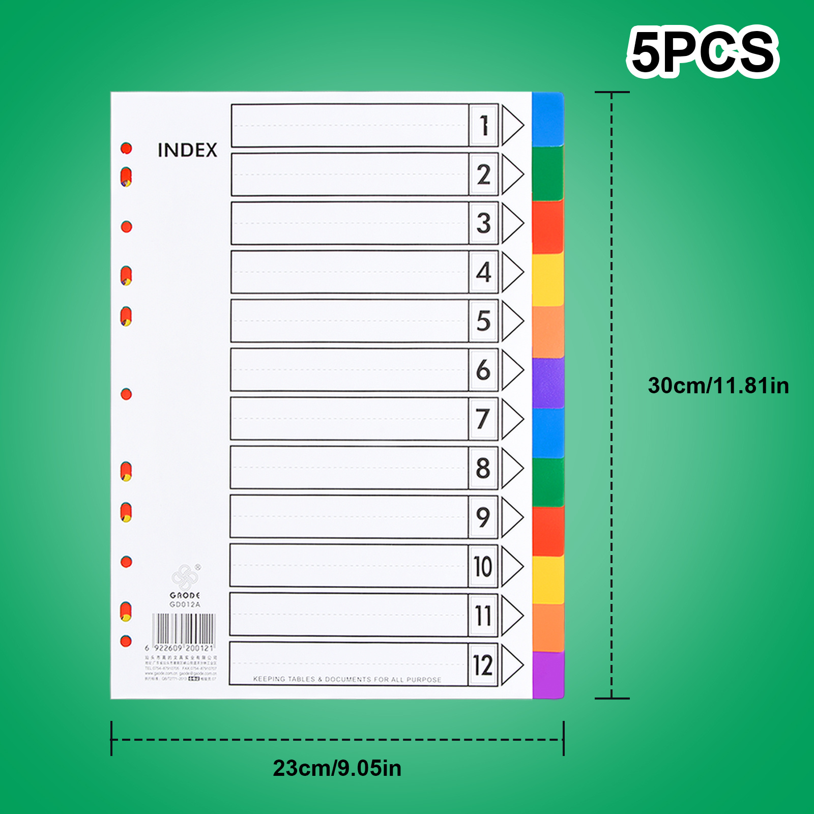 A4 Binder Dividers 12 Keys Plastic Ring Binder Dividers A4 - Temu New ...