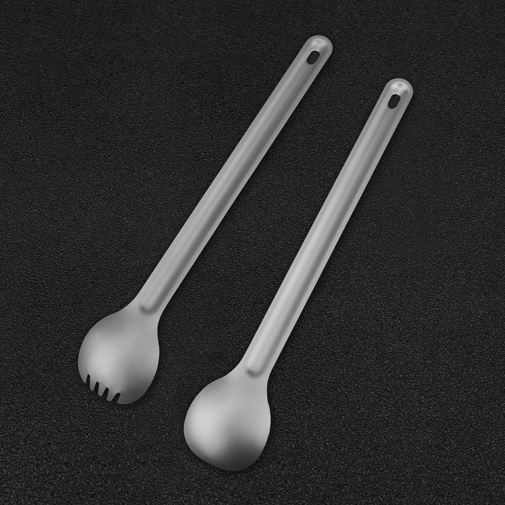 Titanium Long Handle Spoon Fork Light Weight Titanium - Temu