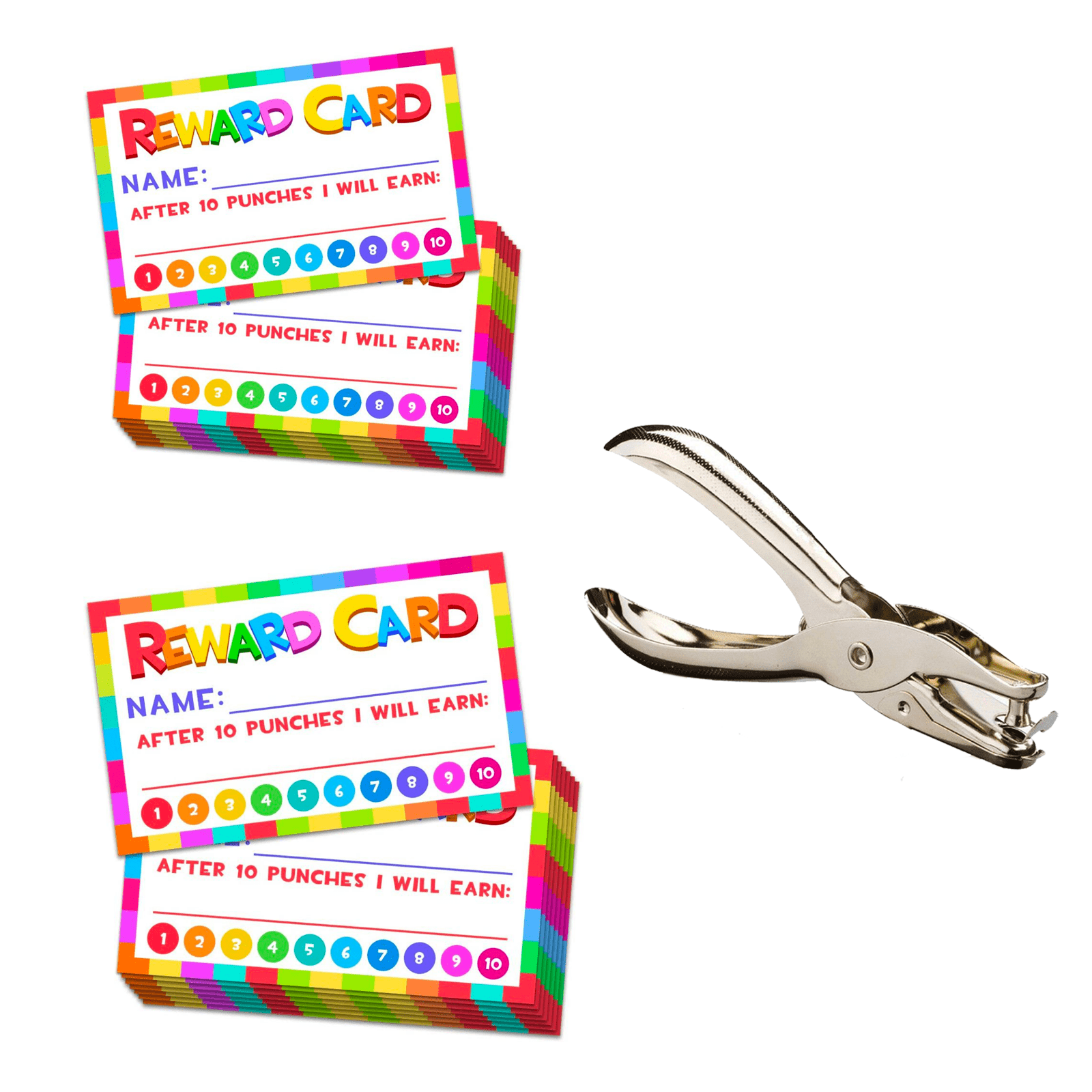 Hole Punch Reward Cards Classroom Student Home - Temu