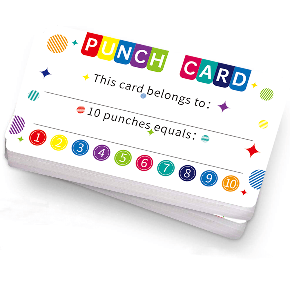 Punch Cards Reward Cards Classroom Student Home Behavior - Temu
