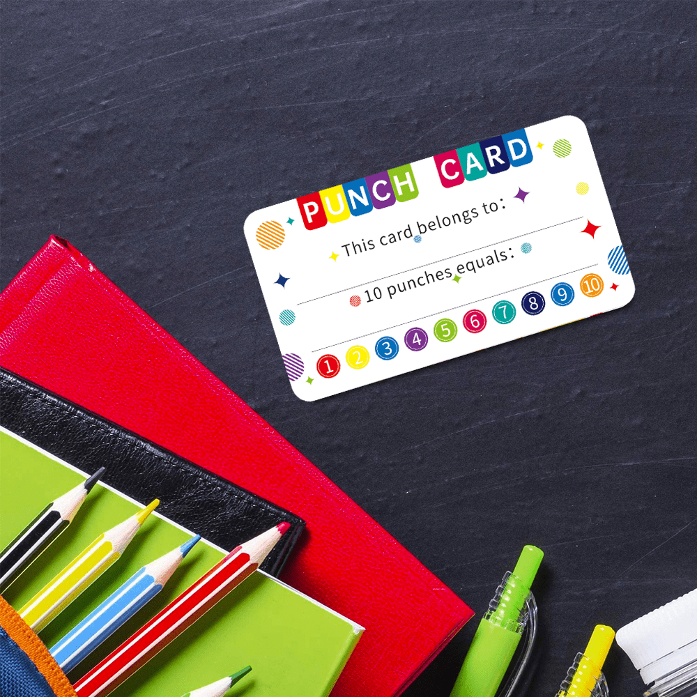 Punch Cards Reward Cards Classroom Student Home Behavior - Temu