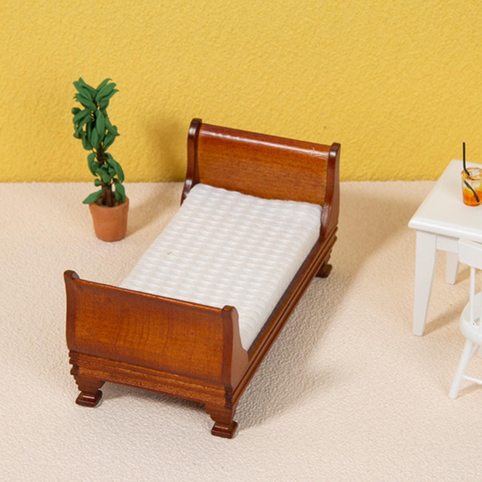 1/12 Doll House Miniatures Bed: European Style Single Bed - Temu
