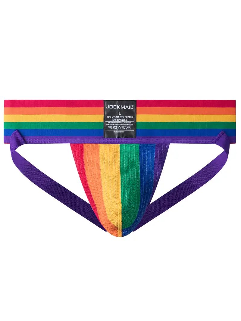 Sexy Rainbow Lgbtq Style Jockstraps Mens Thong Underwear Temu United