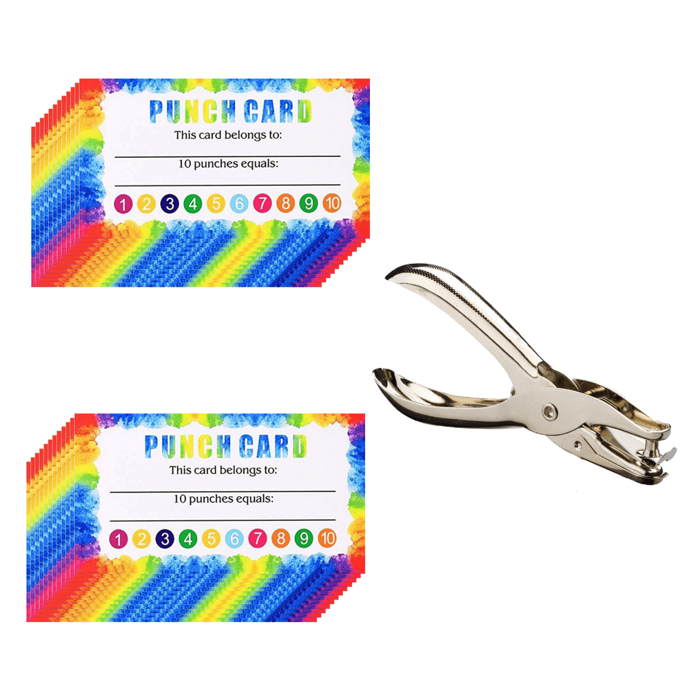 Punch Cards Hole Punch Reward Cards Classroom Student Home - Temu